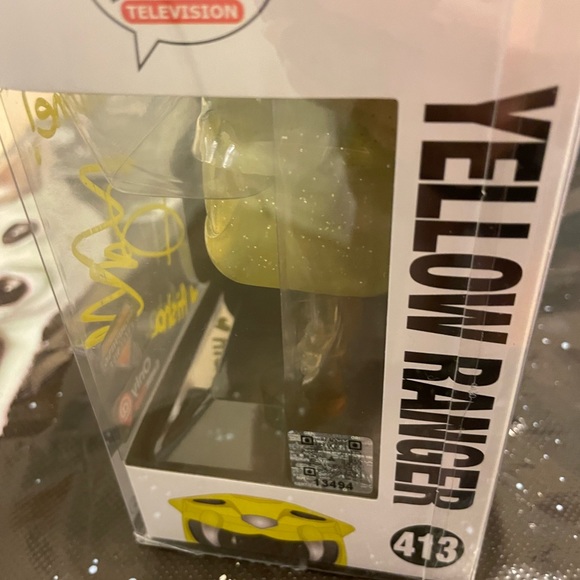 Other | Signed Authentic Yellow Power Ranger Funko Pop | Poshmark